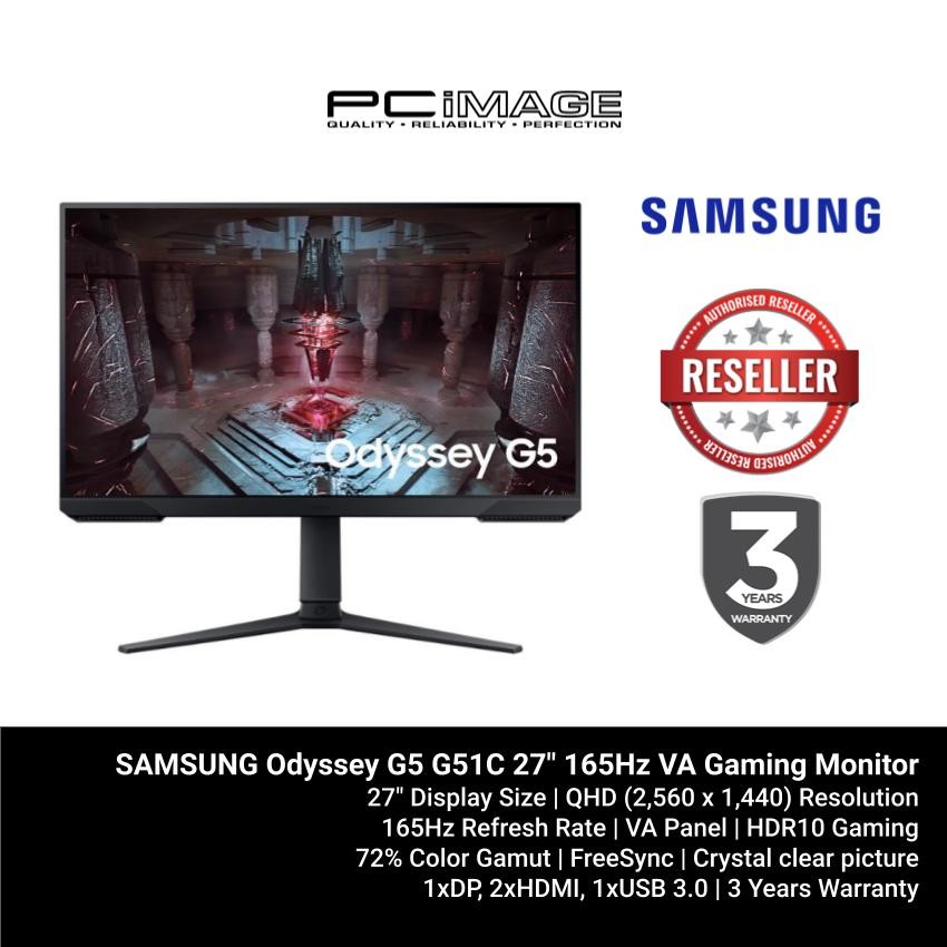 SAMSUNG Odyssey G5 G51C 27" 165Hz VA Gaming Monitor | Shopee Malaysia