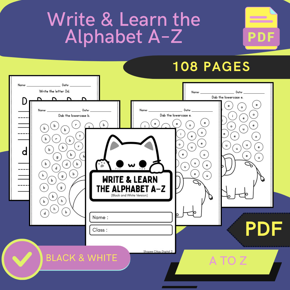 ABC Alphabet Workbook A–Z for Kids 2–7 Years | Trace, Write & Learn ...