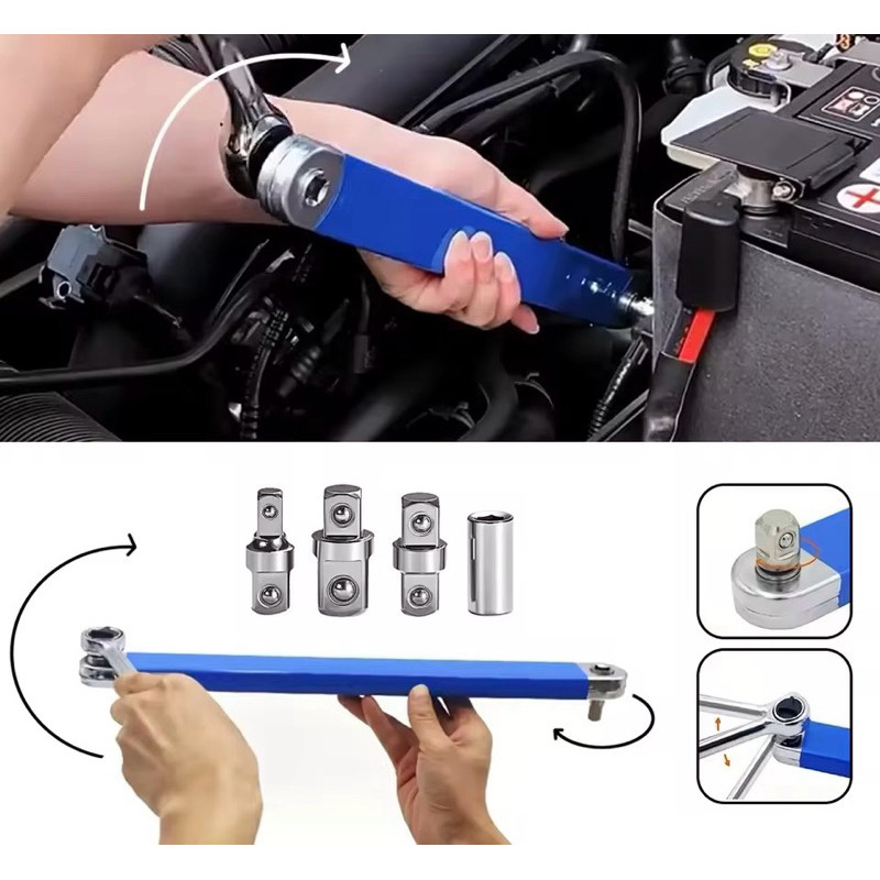 Offset Extension Wrench Tight Extension Wrench Set With Square Multi ...