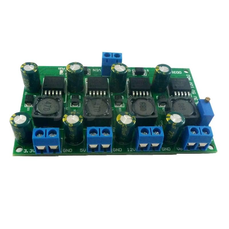 4 Channel DC-DC Buck Converter Step-down Power Module 3.3V 5V 12V ...