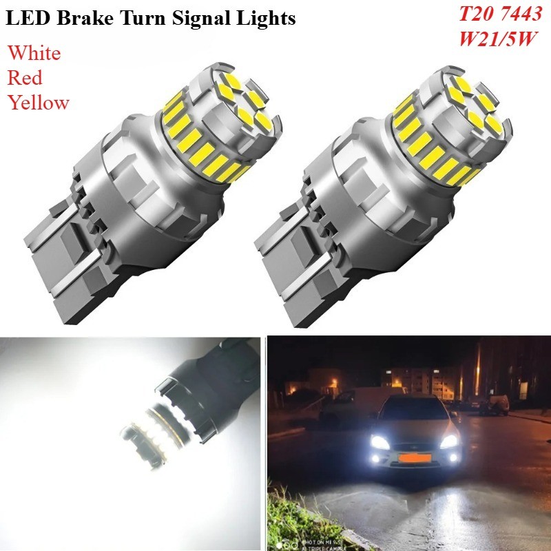 Automotive LED Brake Turn Signal Lights - T20 7443 W21/5W 3Colors ...