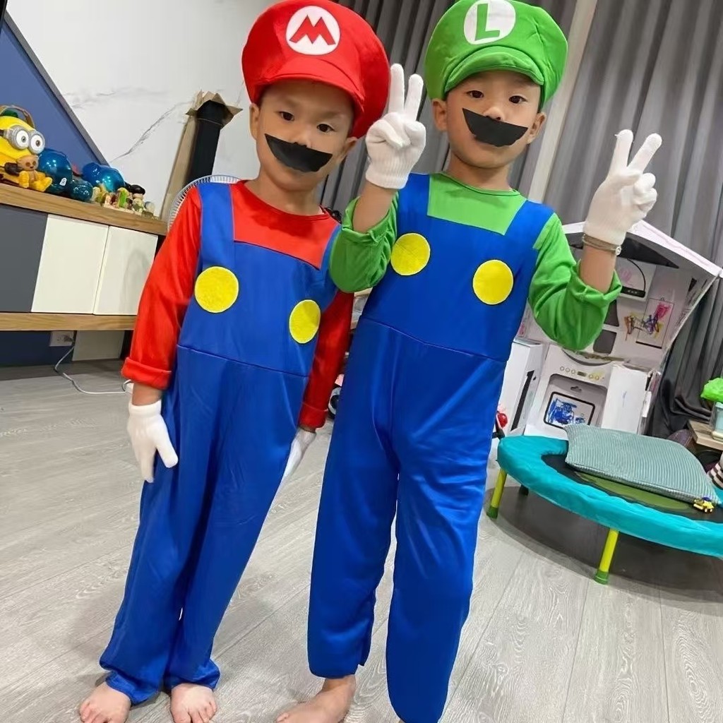 Parent-Child Costume Super Mario Children Show cosplaylq713 Halloween ...