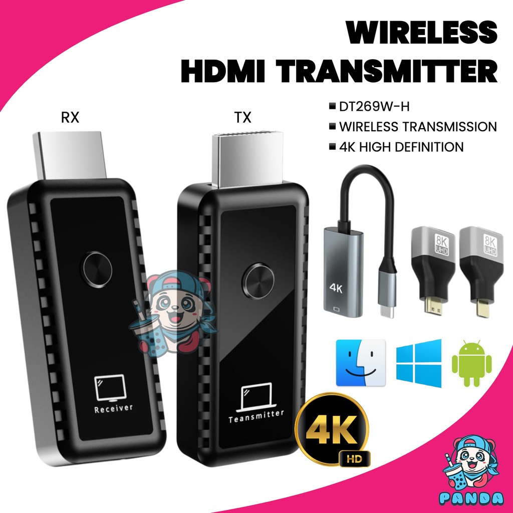HDMI Tanpa Wayar 4K Wireless HDMI Transmitter Receiver 30M 1080P HDMI ...