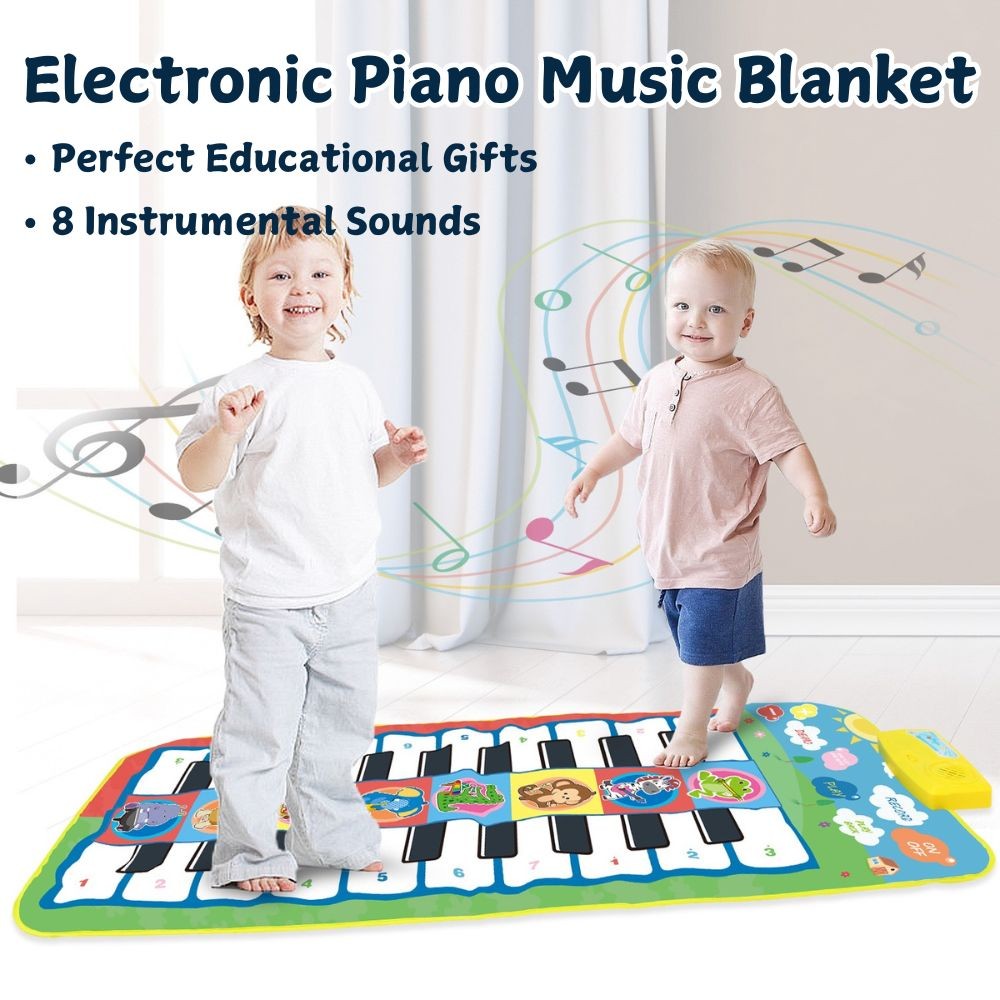 Baby Music Play Mat with Piano Keyboard Infant Dance Carpet Musical ...