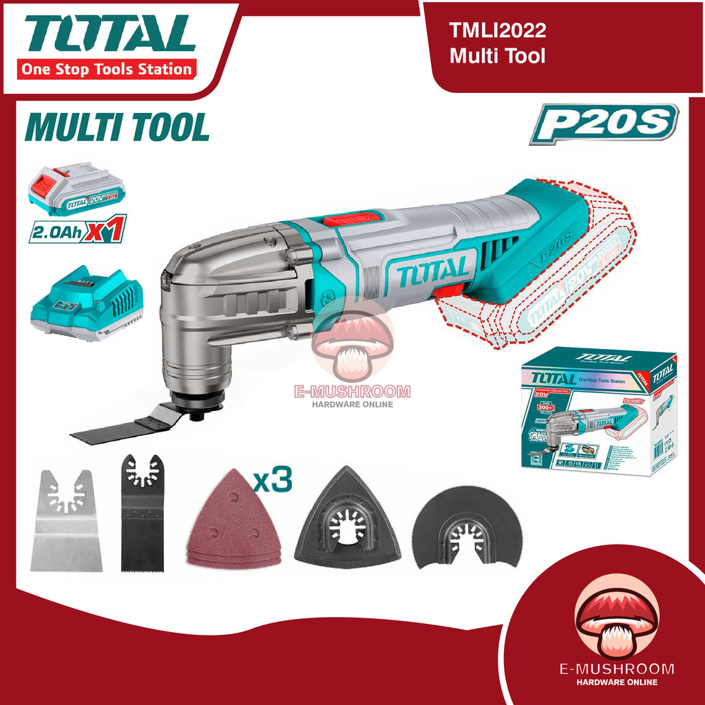 Total TMLI2001 / TMLI2022 Li-Ion Multi-Tool 20V Cordless Rechargeable ...