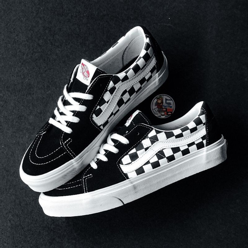 Db Ready Vans Skate Low Checkerboard Black & White | Shopee Malaysia