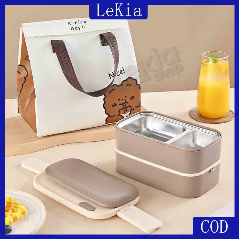 Stainless Steel Lunch Box Double-layer Work Partition Lunch Box ...
