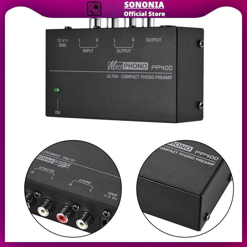 [SONONIA] Phono Preamp Player Preamplifier Compact 1/4" TRS Low Noise ...