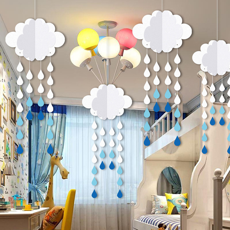 Ntmy 3pcs Cloud Rain Decoration Props for Stage Party Children's ...