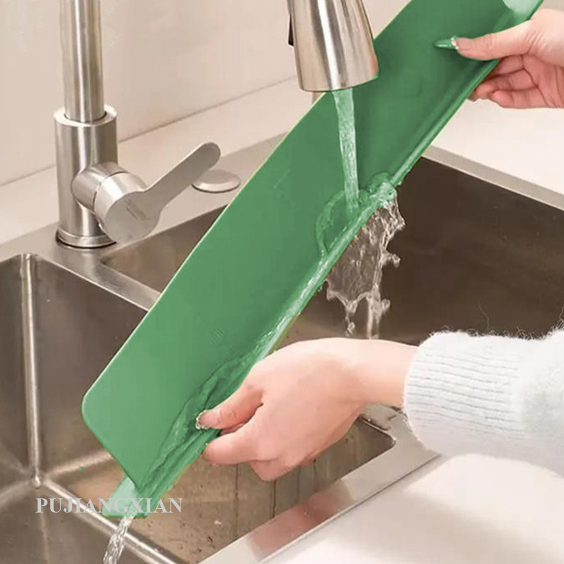 PJX Kitchen Sink Splash Guard, Kitchen Silicone Water Baffle Plate, Oil ...