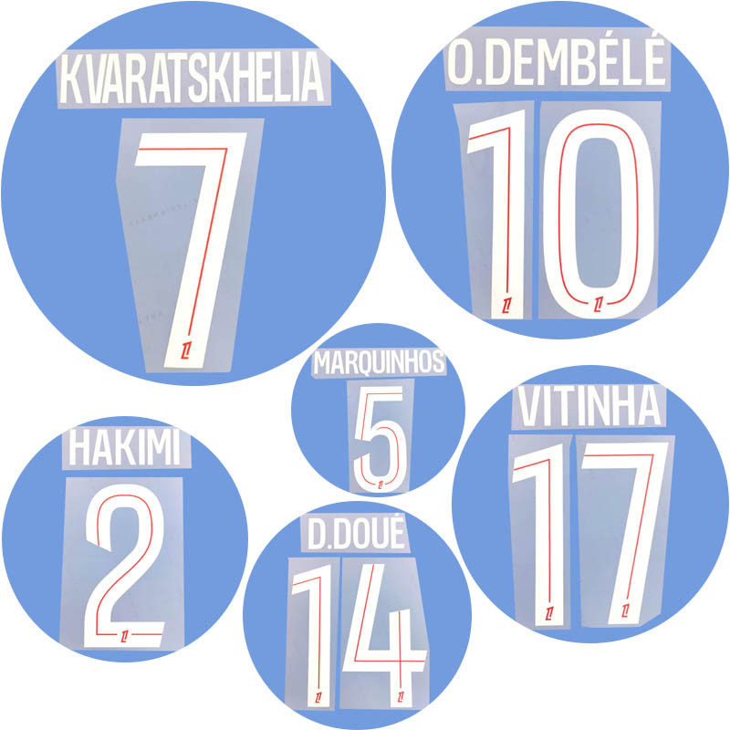 Football Idol Numbers 2025-26 PSG Paris Home O.DEMBELE Football Numbers ...
