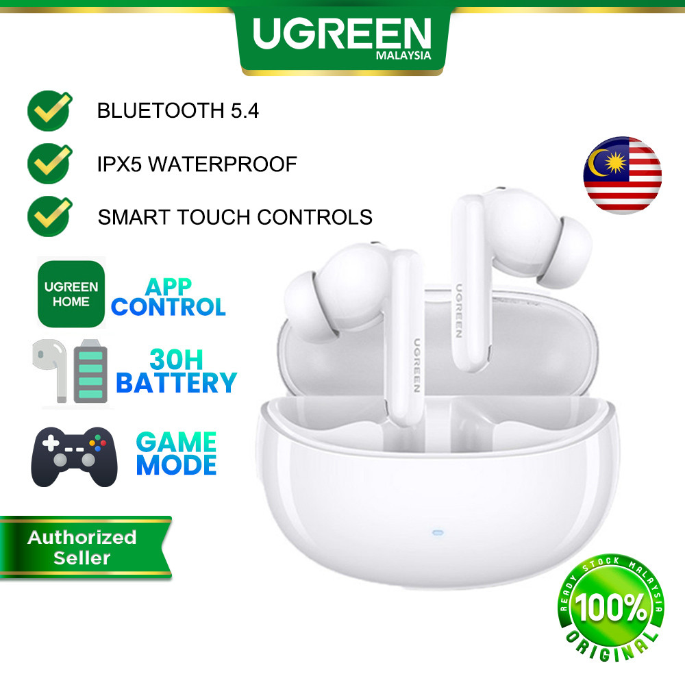 UGREEN T3 Pro ANC Earbuds Wireless Bluetooth 5.4 Low Latency Waterproof ...