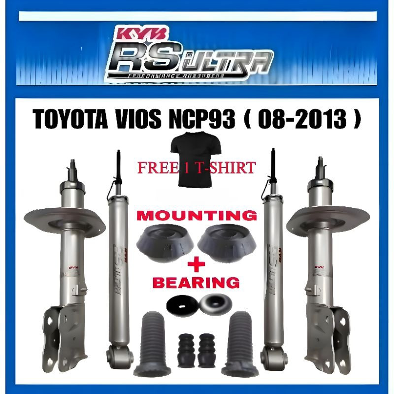 KYB RS ULTRA TOYOTA VIOS NCP93 ( 08-2013 ) SHOCK ABSORBER FRONT / REAR ...