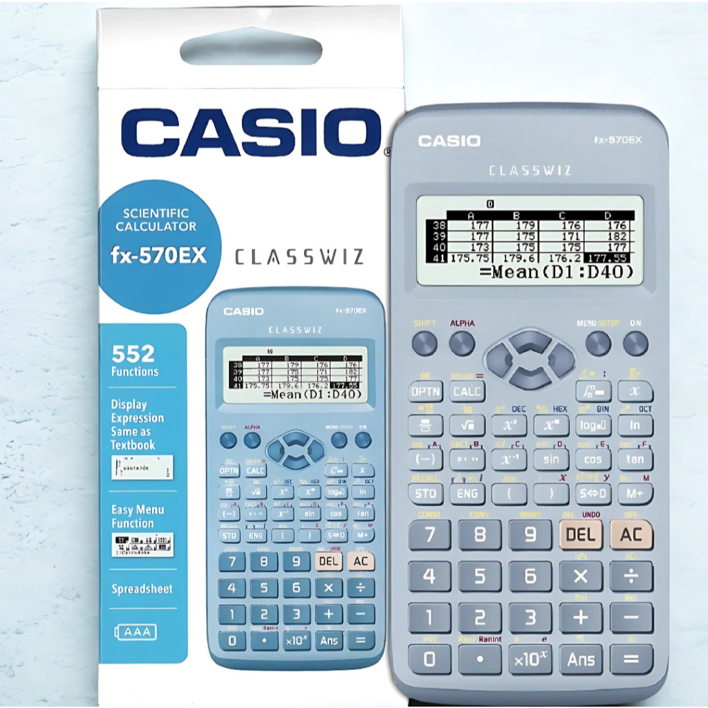 CASIO FX-570EX CLASSWIZ STANDARD SCIENTIFIC CALCULATOR WITH 10+2 DIGITS ...