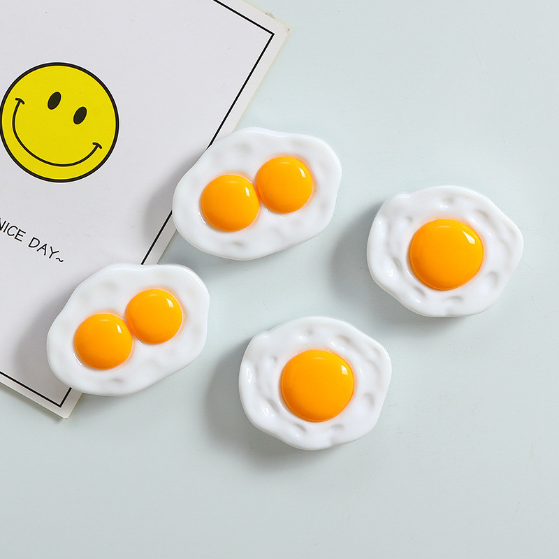 Magnetic Refrigerator Stickers Kitchen Candy Toys Poached Egg Resin ...