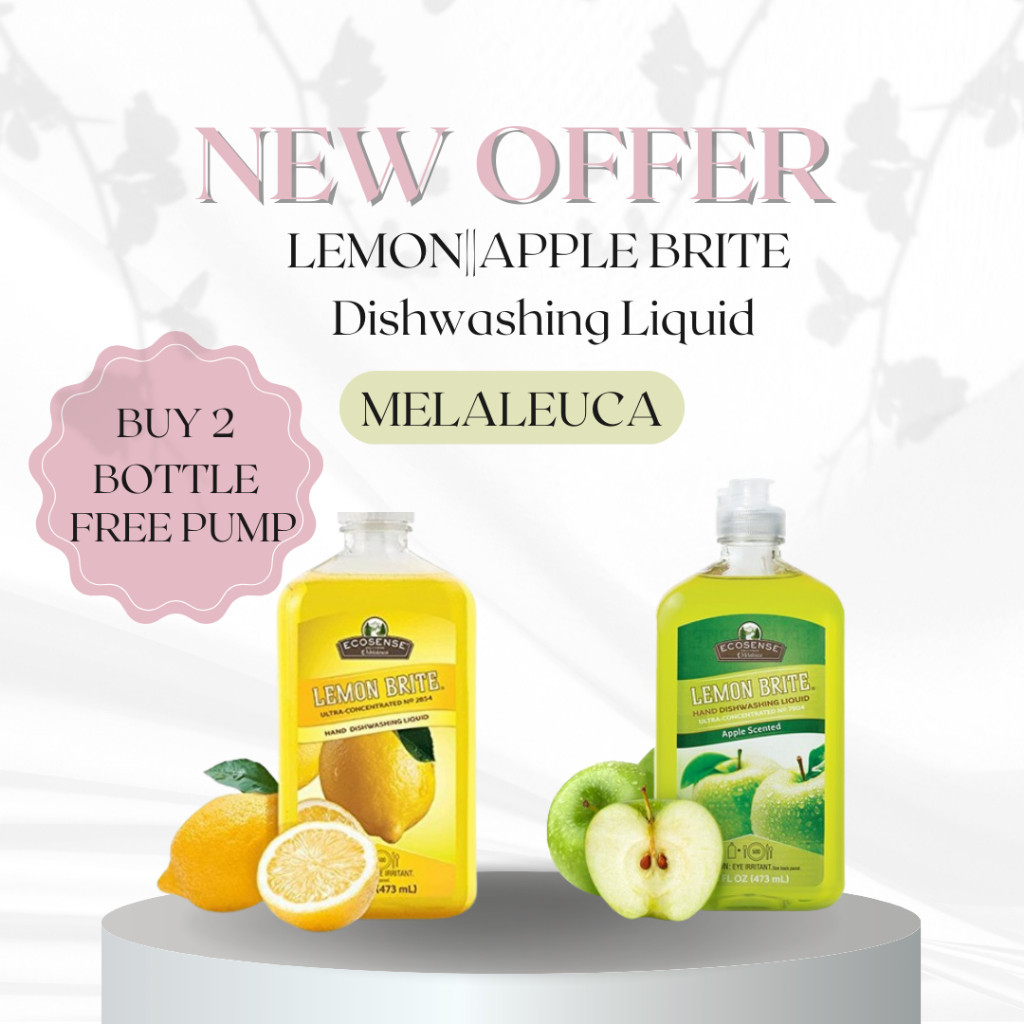 [ FREE PUMP ] Dishwasher Liquid Lemon Brite / Apple scent Lemon Brite ...
