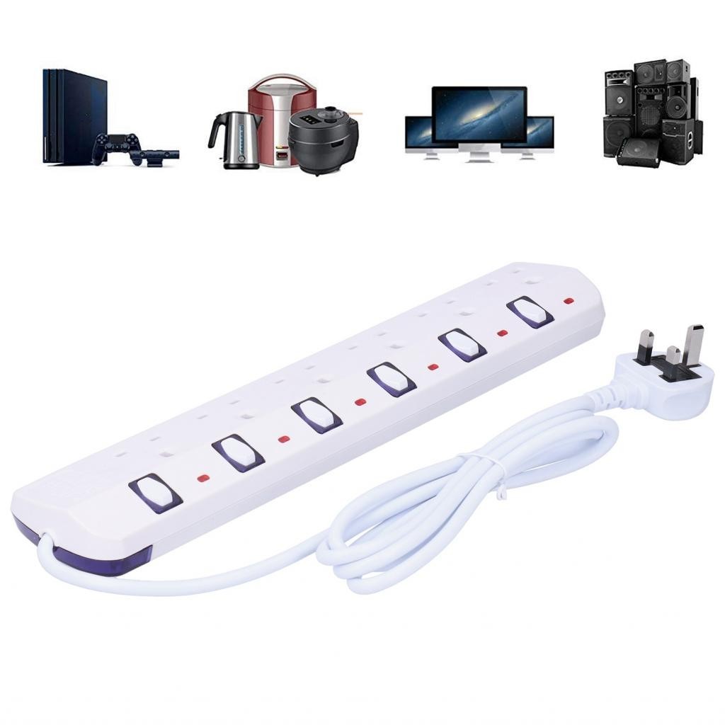 Sakurabc 6 Electrical Outlet Extenders Multi Plug Power Strip Charging ...