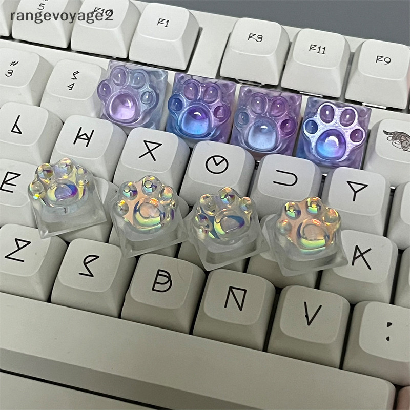 [rangevoyage2] 1Pc Games Backlit Keycap Cat Paw Cute DIY Key Cap For ...