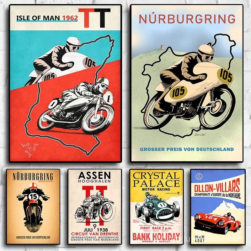 80s Vintage motorcycle Grand Poster F1 Racer car posters aesthetic ...