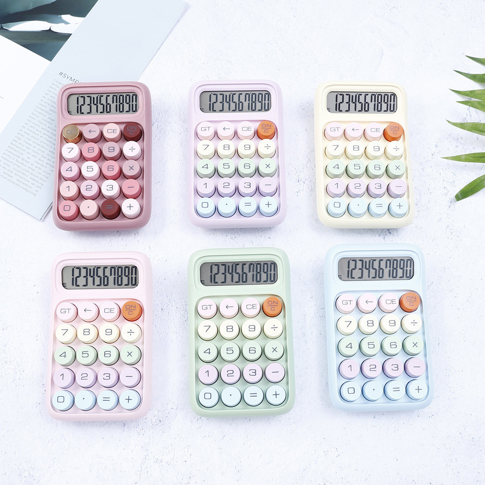 Cute Color Calculator 12-Bit Influencer Keyboard Computer Candy Color ...