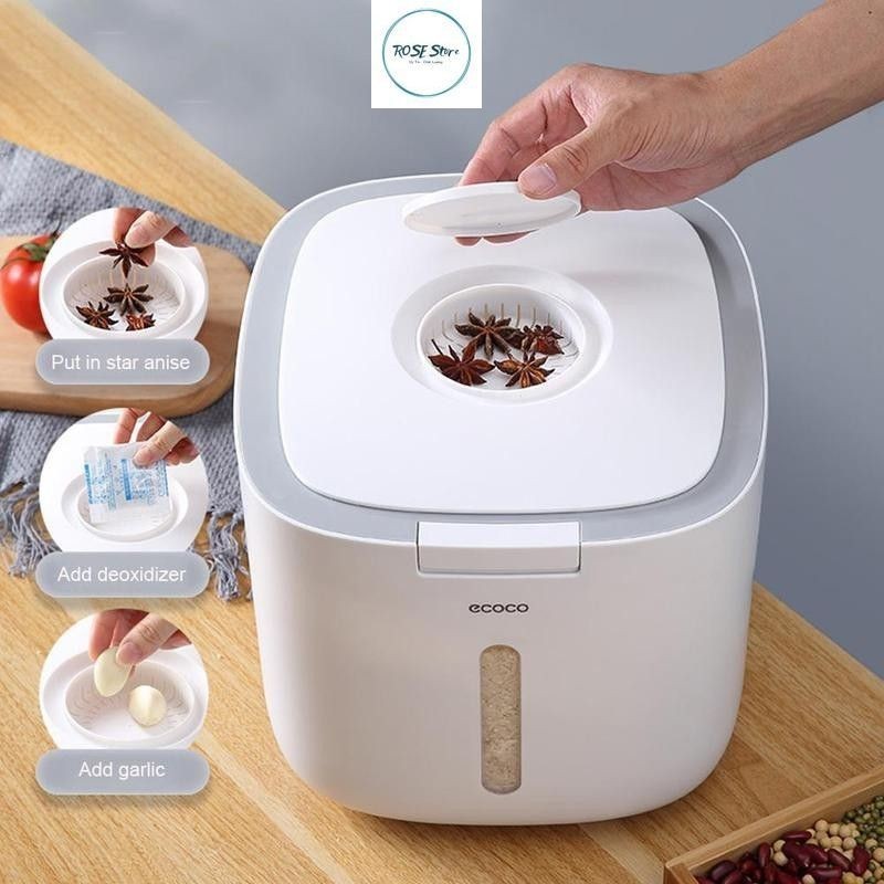 Ecoco 5kg and 10kg Smart Premium Moisture-Proof Rice Containers Comes ...