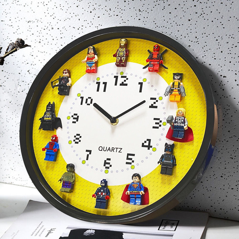 Original Compatible Lego Clock Dial diy Clock Decoration Wall Clock ...