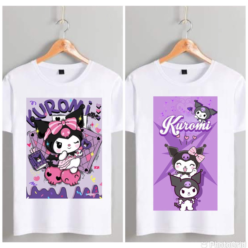 KUROMI Cotton T-shirt ADULT KIDS All Matching KUROMI T Shirt Anime ...