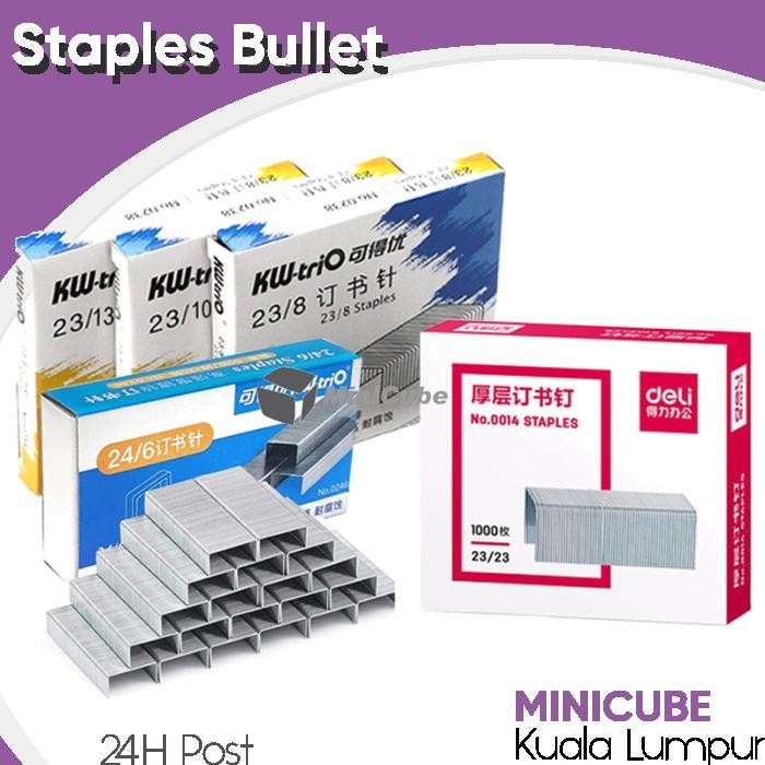 KW-triO Deli Ubat Stapler Bullet Binding 24/6 23/8 23/10 23/13 23/23 ...