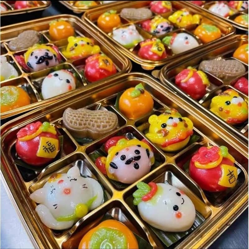 9 and 12 Square Moon Cake Trays Mooncake Packaging Box With Cover Food ...