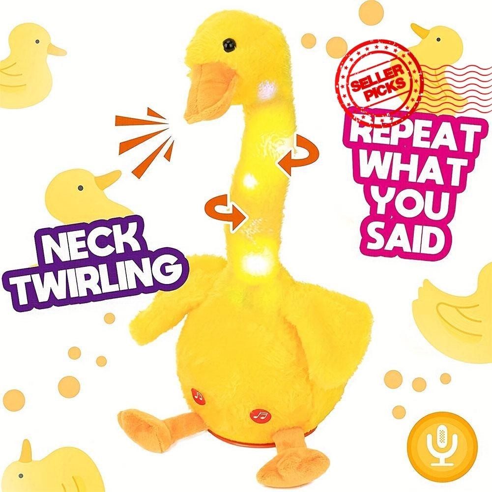 Dancing Yellow Talking Singing Duck Talking Musical Doll Children's ...