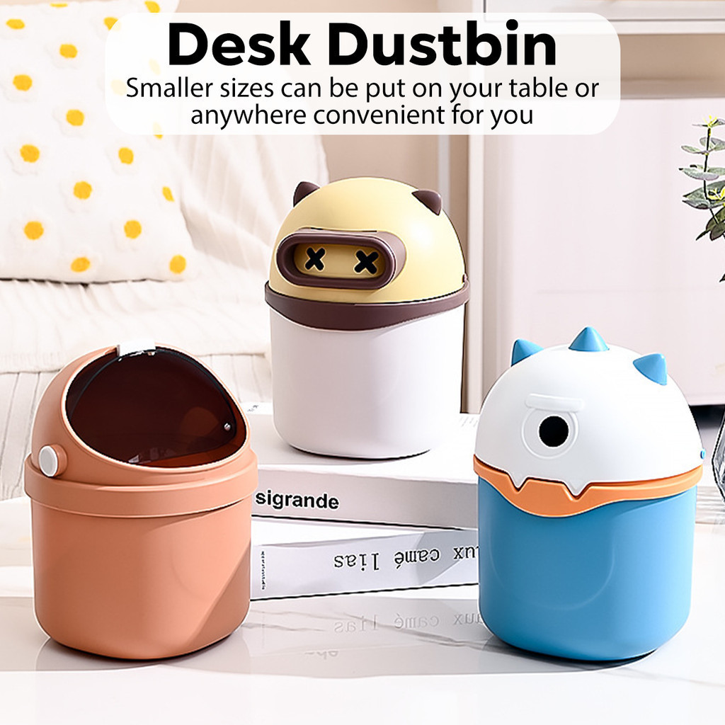 FAYE - Cute Cartoon Large Capacity Office Table Desktop Dustbin Can ...