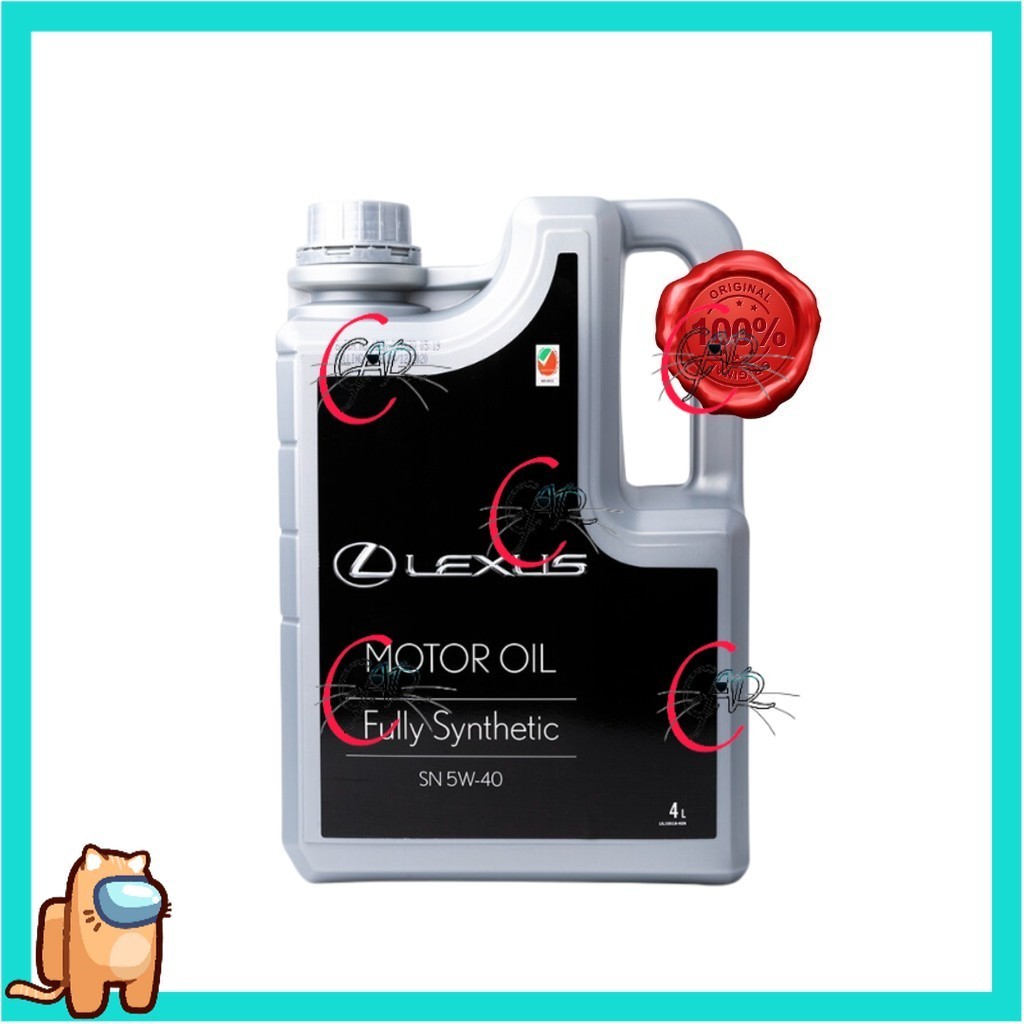 (100% GENIUNE) LEXUS 5W40 4L ENGINE OIL FULLY SYNTHETIC SN 5W-40 NISSAN ...