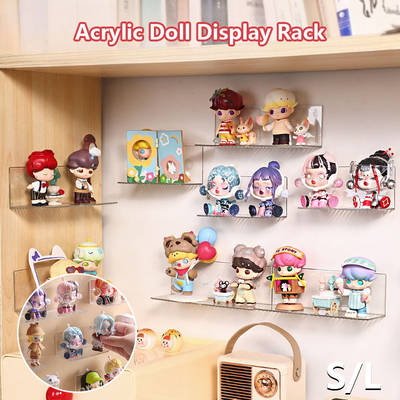 Wall Mounted Acrylic Rack Transparent Popmart Display Box Blind Box ...
