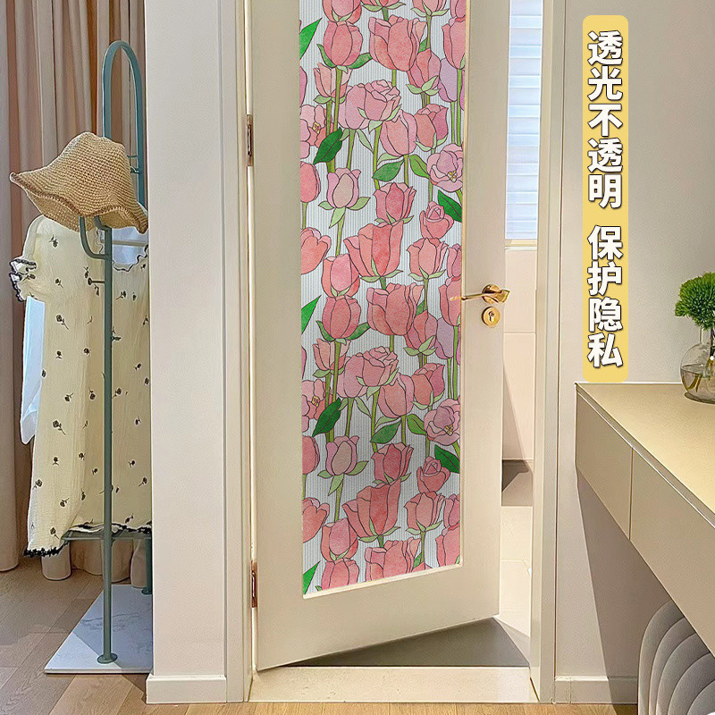 Bathroom Toilet Glass Transparent Door Privacy Film Window Frosted Film ...