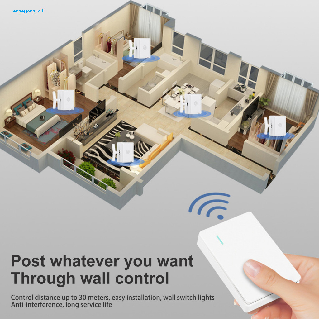 angeyong No Wiring Switch Smart Light Switch Controller Easy Setup ...