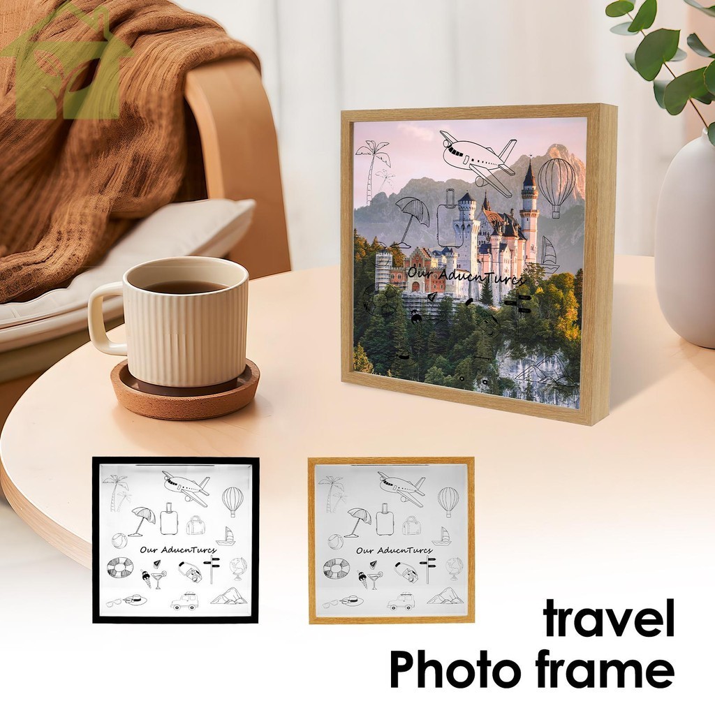 Shadow Box Frame Wooden Adventure Archive Box DIY Travel Shadow Box ...