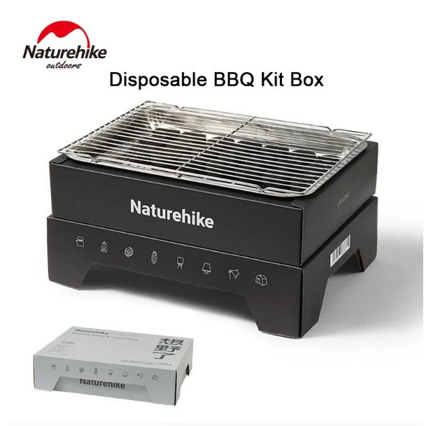 Naturehike Disposable Grill Stove Set Barbecue Mesh Net Rack Charcoal ...