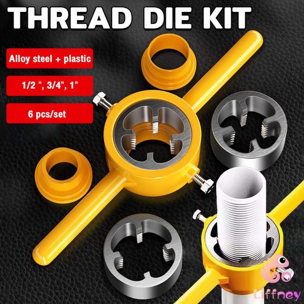 LFN PVC Pipe Threader NPT Thread Tap Die Set Plumbing PVC Thread Tool ...