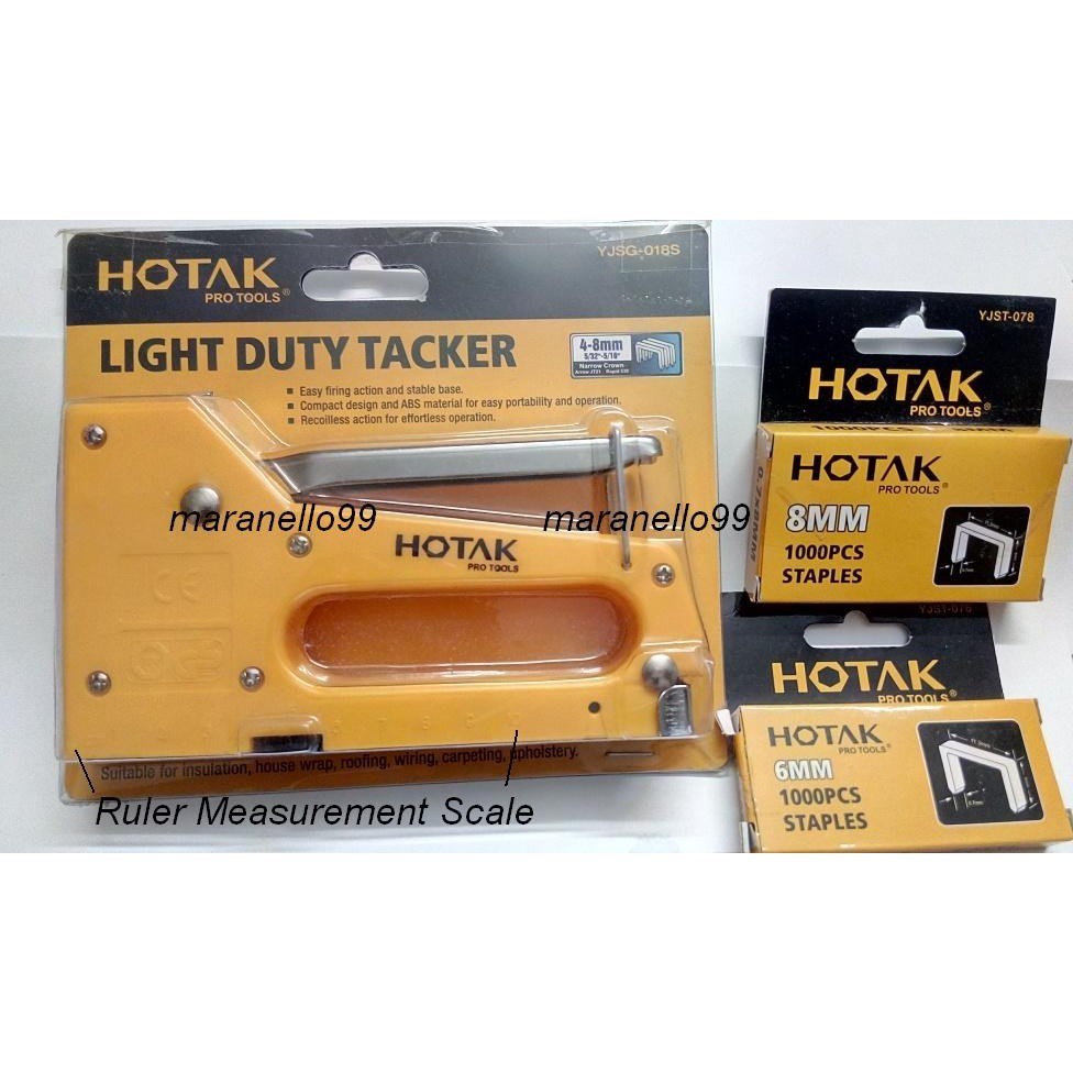 Genuine HOTAK Light Duty / Heavy Duty 3 Way Stapler Gun stapler 6mm ...