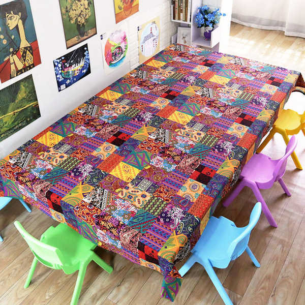 alas meja makan alas meja plastik Taplak meja gaya etnik retro Asia ...