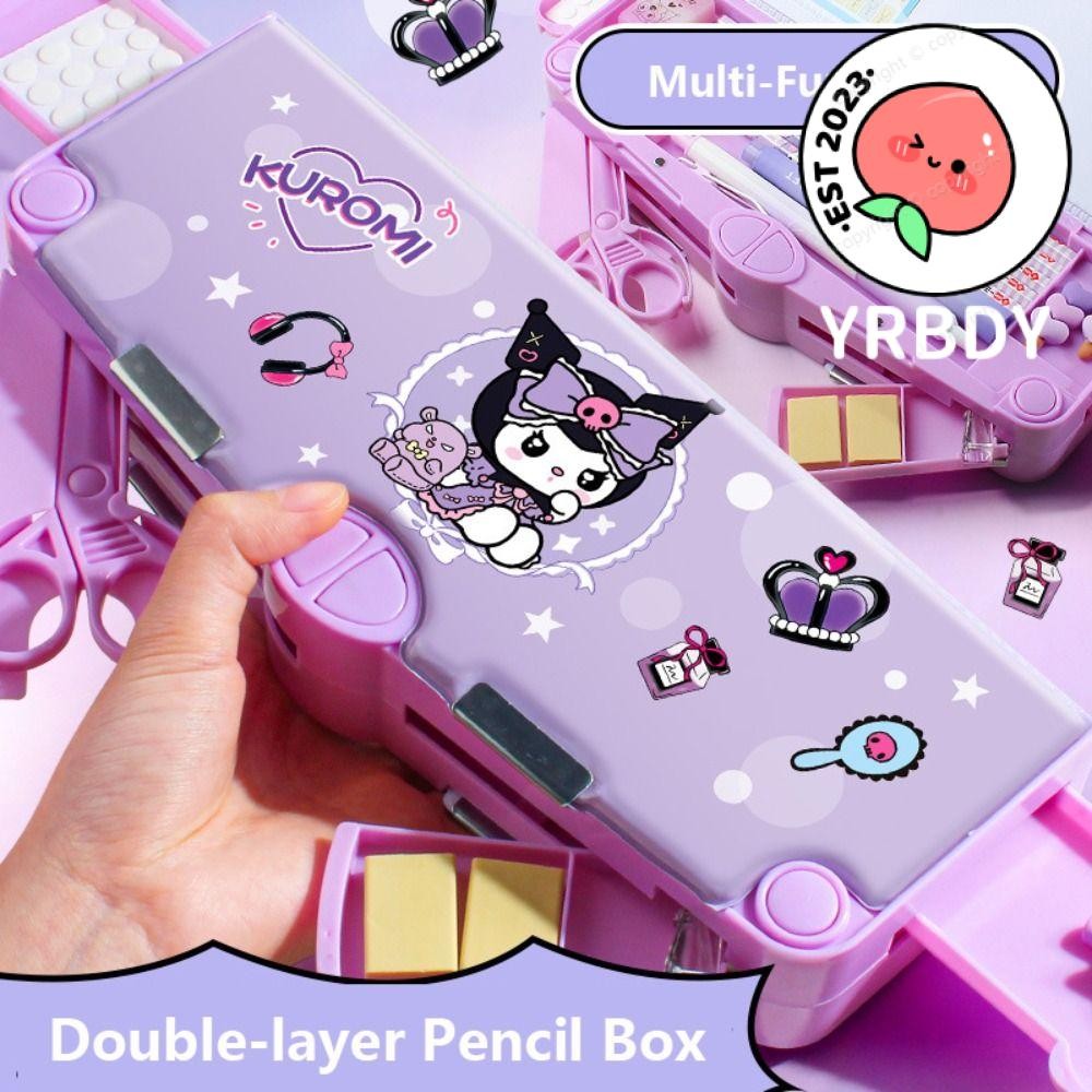 YRBWDYZDH Pencil , Kuromi/Melody Double Layer Pen Box, Multi-Functional ...
