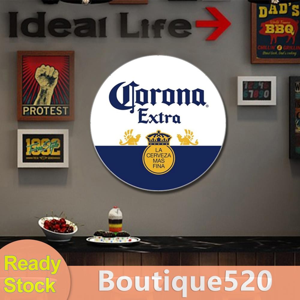 Vintage Metal Plate Corona Beer Round Iron Painting Wall Art Bar ...
