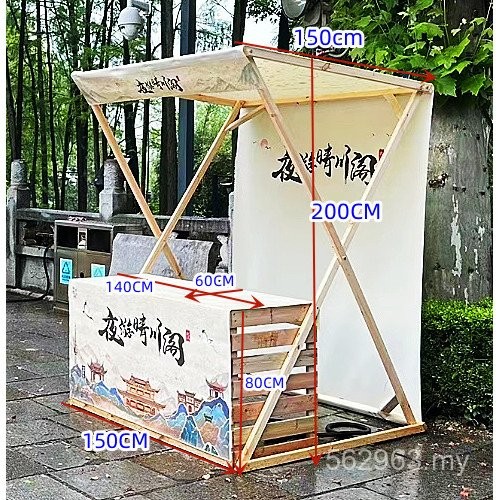 Outdoor Mobile Booth Stand Night Market Set Folding Stall Display Stand ...