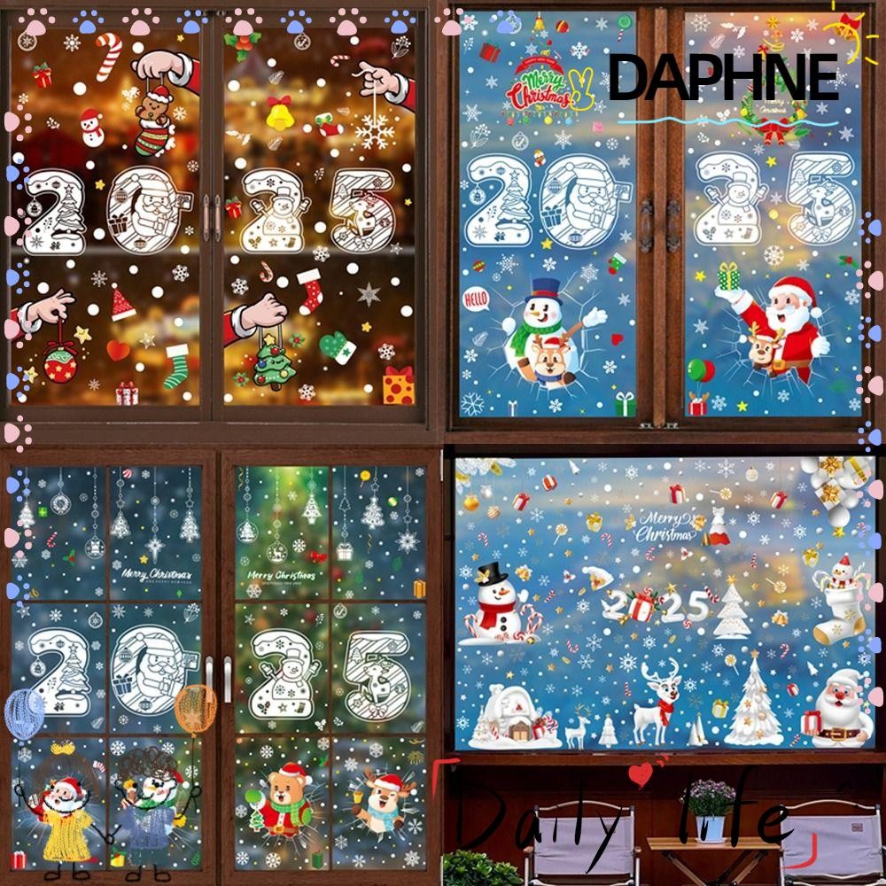 DAPHNE-HOME Christmas Window Sticker, Creativity DIY Window Static ...