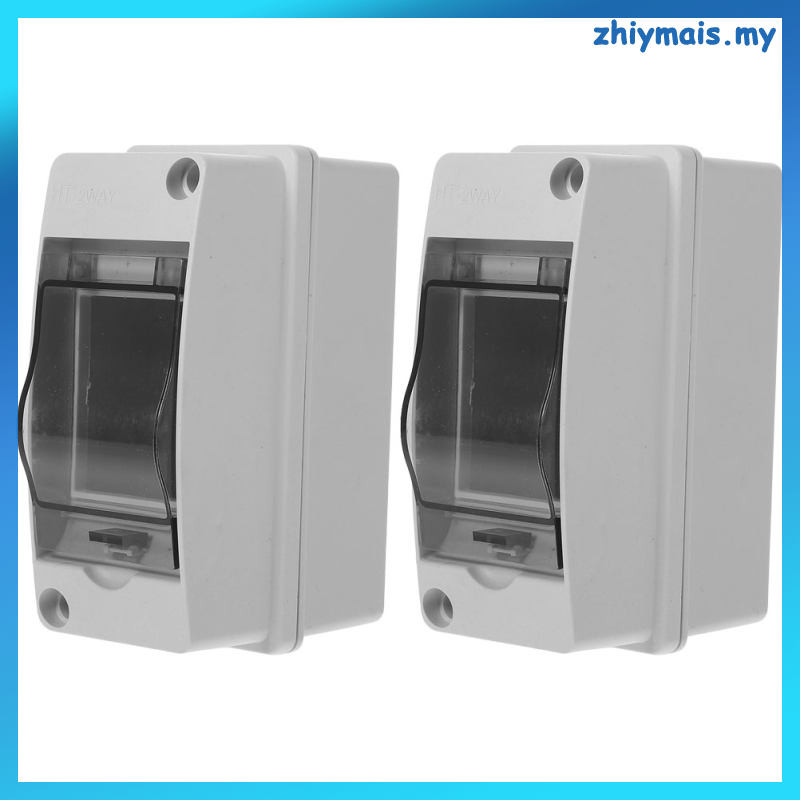 2 Way Distribution Box Consumer Unit Din Rail Enclosure Power Breaker ...