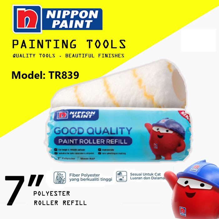 7" NIPPON Polyester Roller Refill ( For Water Based Paint ) | Shopee ...