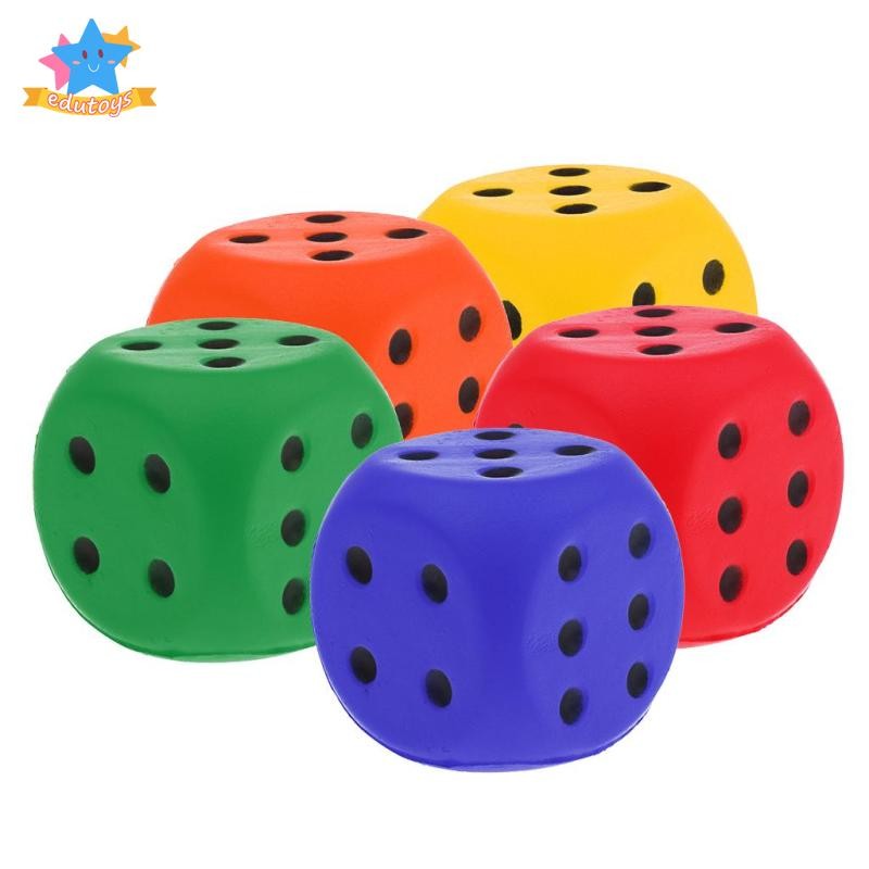 [Edstars] Sponge Dice Foam Dot Dice Children Playing Dice for Math ...