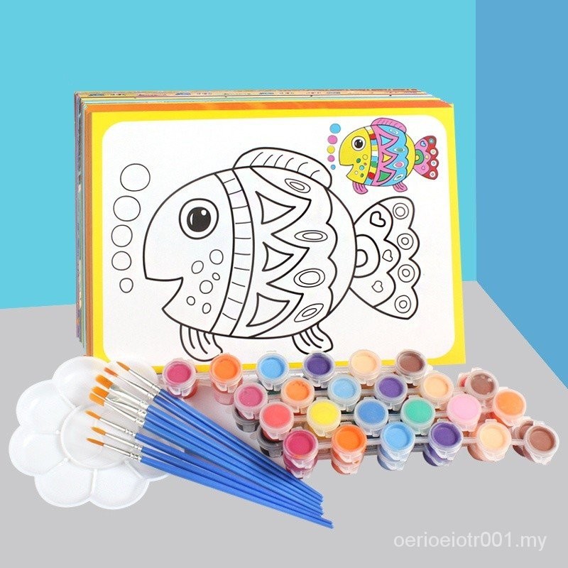 Children's Watercolor Coloring Color Filling Painting Graffiti Painting ...