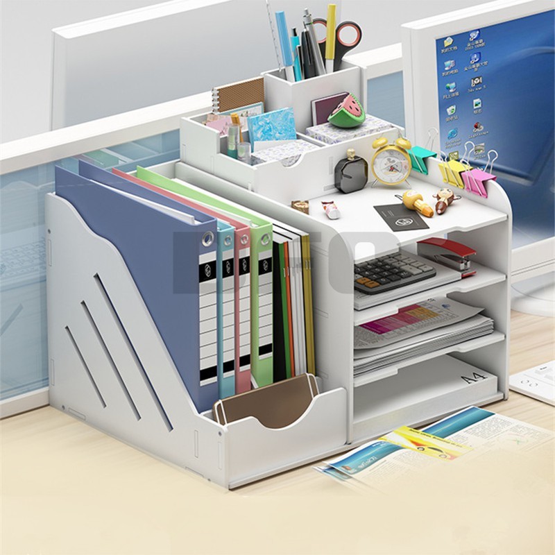 Document Rack Office Table Storage File Organizer Document Paper Tray ...