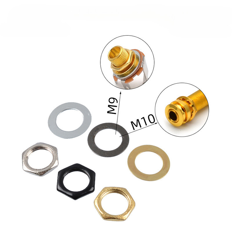 M9 electric guitar socket nut gasket, electric box guitar jack seat nut ...